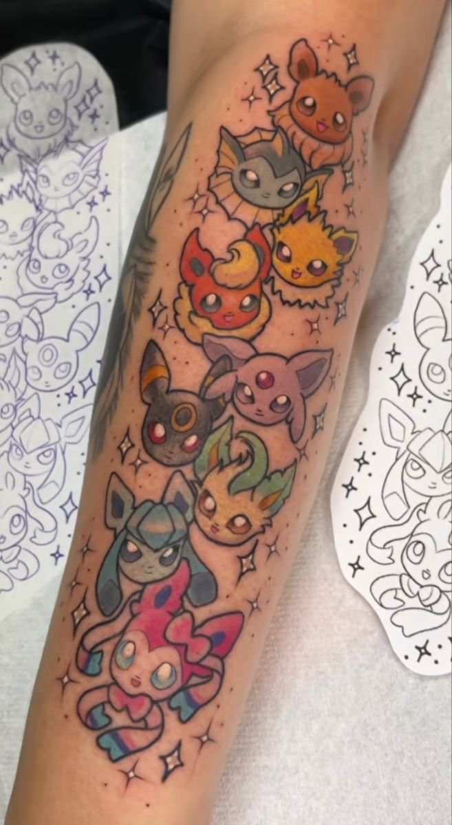 Eevee Evolution Tattoo Meaning: The Power of Adaptability and Transformation Hidden in This Pokémon!